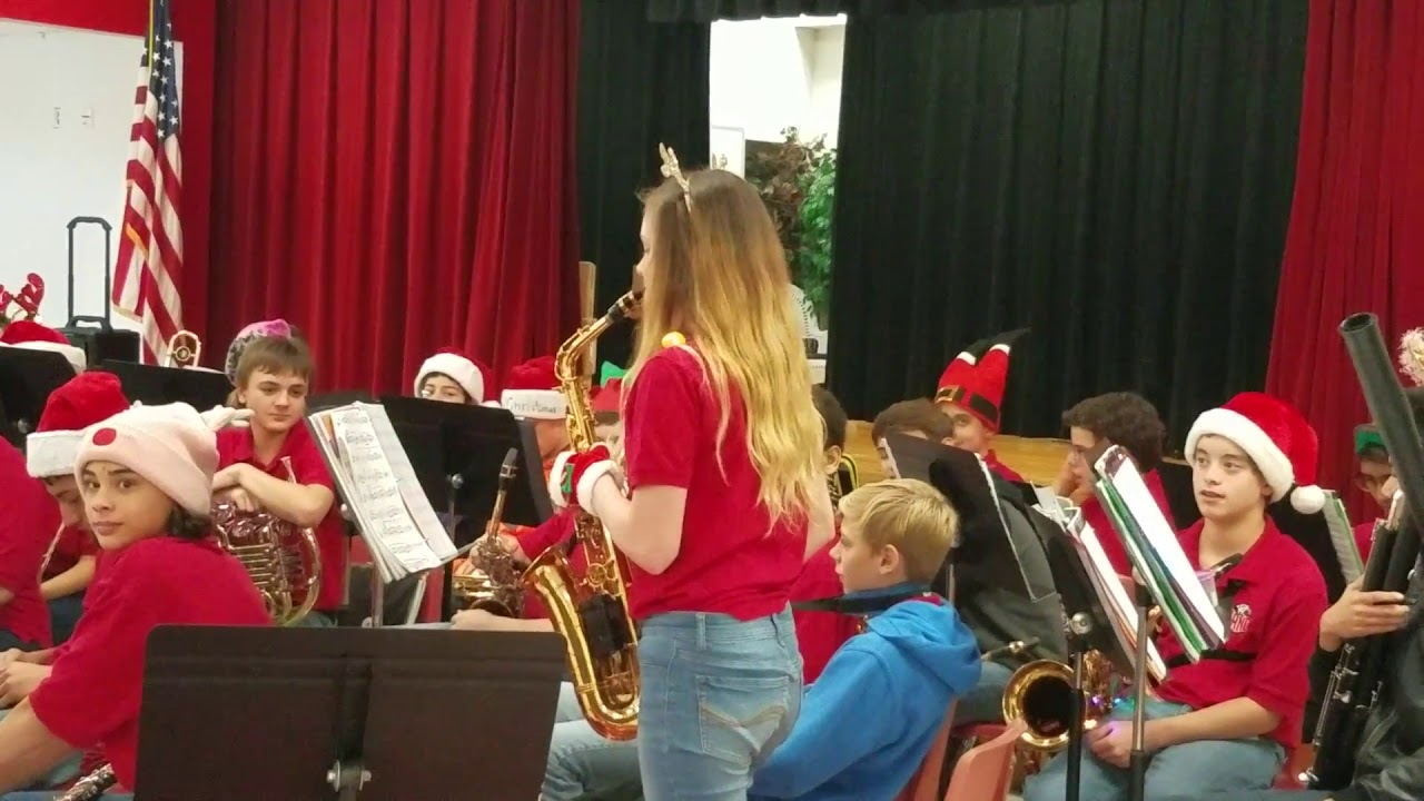 Chloe (clarinet), Abigale (alto sax), Logan (tenor sax), & Zeke (bari ...
