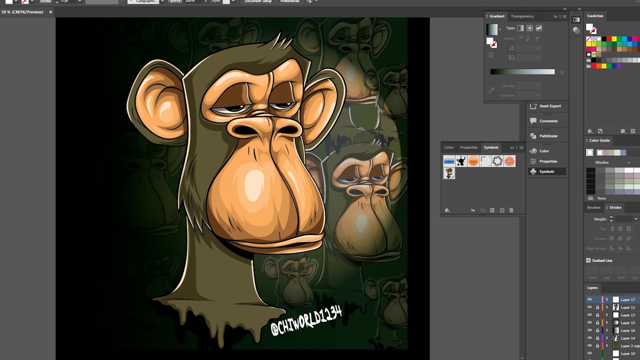 I Was Bored So I Made A Bored Ape In Adobe Illustrator - YouTube