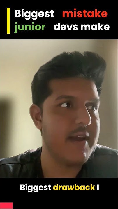 Biggest mistake junior developers make #softwareengineer #juniordeveloper #coding - YouTube