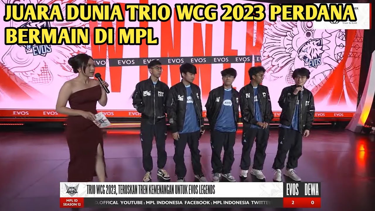 Evos Di Gendong Juara Dunia | Interview Trio juara dunia WCG Perdana ...