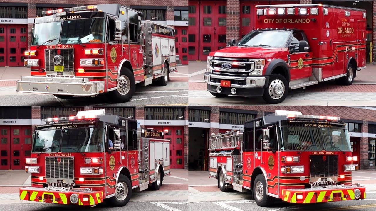 Orlando FD | Station 1 "The Big House" EMS Responses (Engine 1/Engine ...