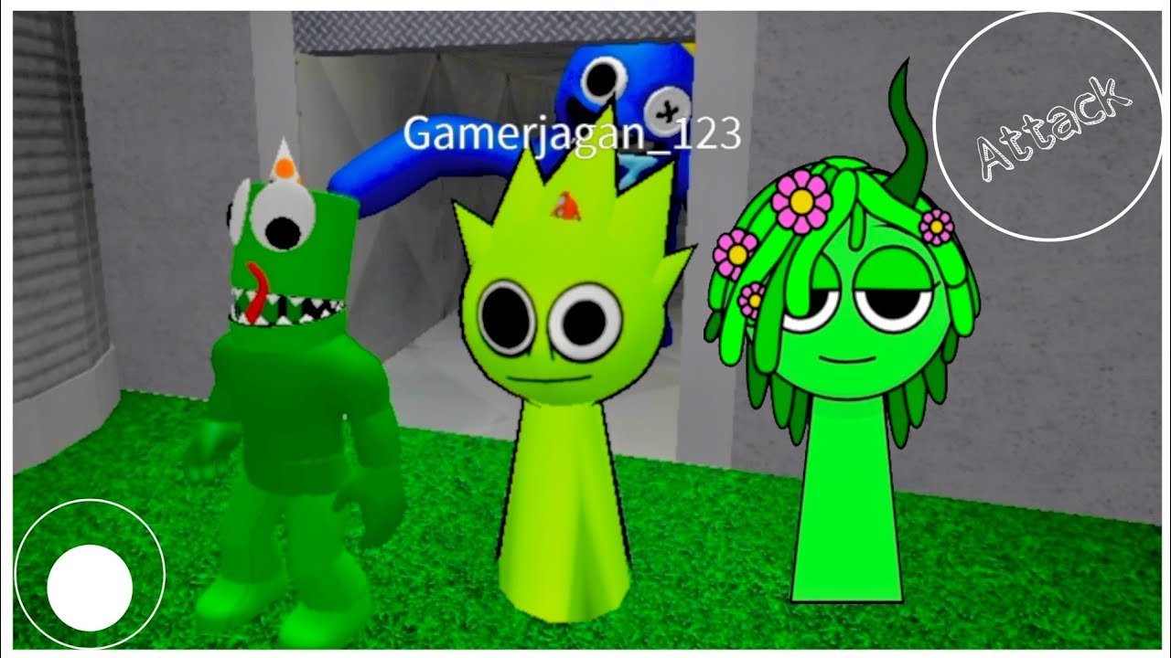 rainbow friends chapter 1 new monster Spurnki and green monster full ...