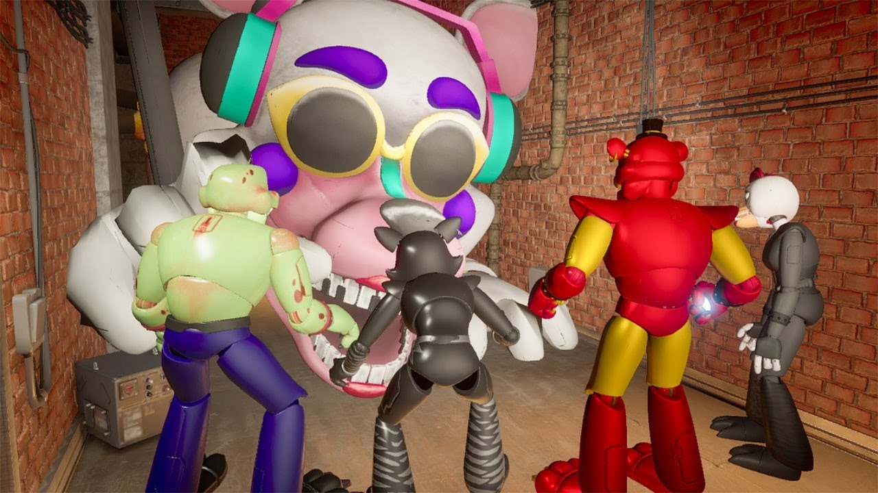 ALL AVENGERS FIGHT with MANGLE in FNAF Security Breach - YouTube