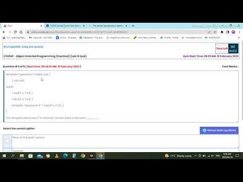 CS304P LAB Quiz no 13 Fall 2022/2023 ||Object oriented Programming Practical Lab Quiz No 13 ...