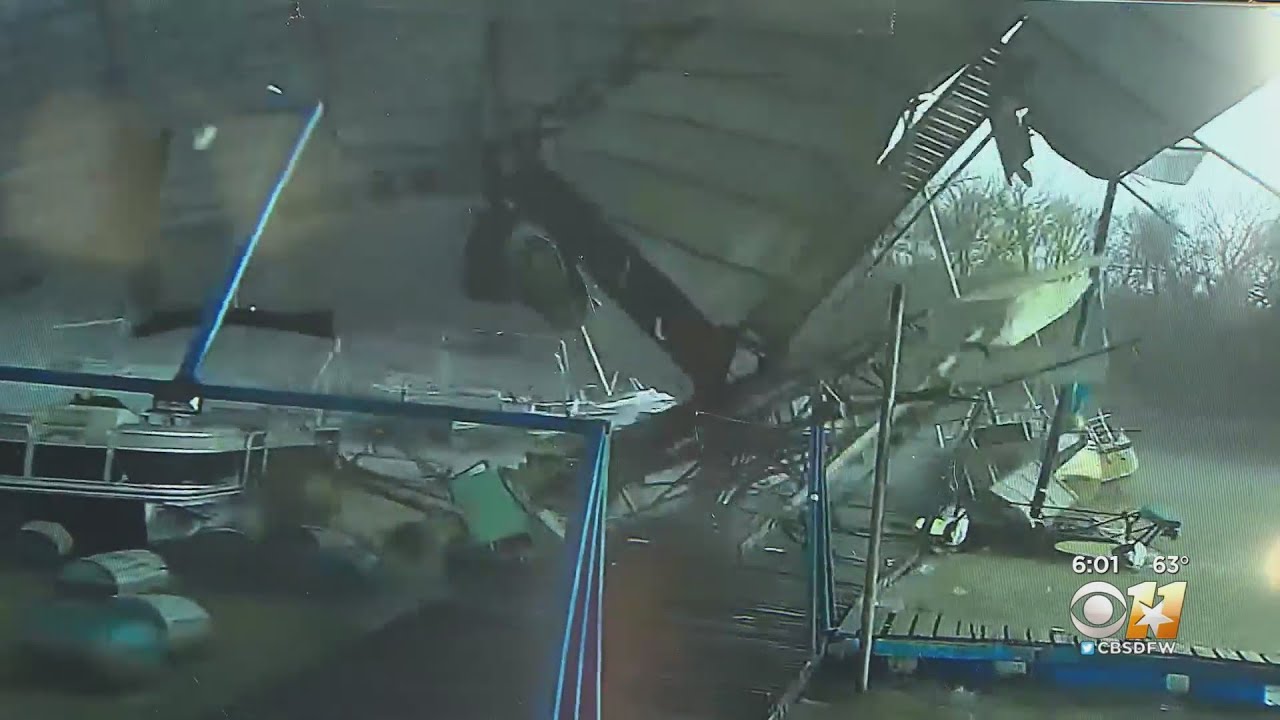 Video Shows Storm Winds Upheaving Dock At Benbrook Lake Marina - YouTube