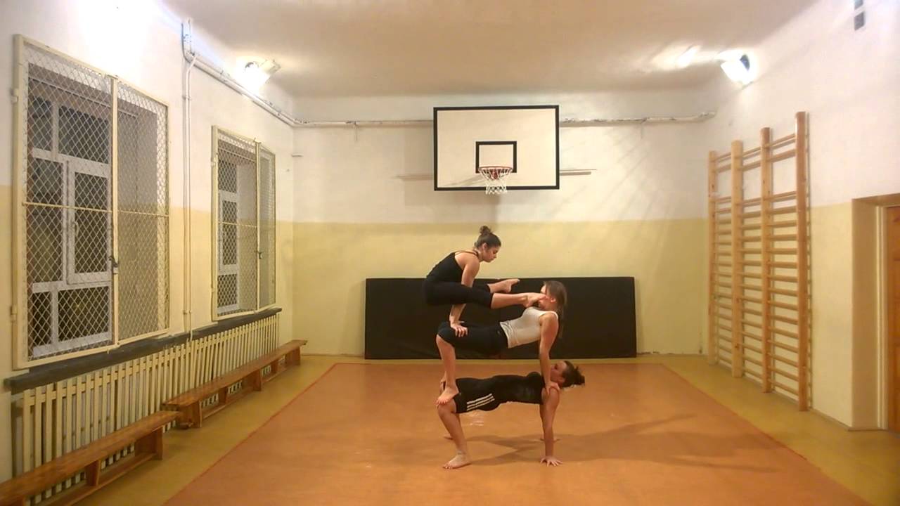 Acrobatics Trio Training - YouTube