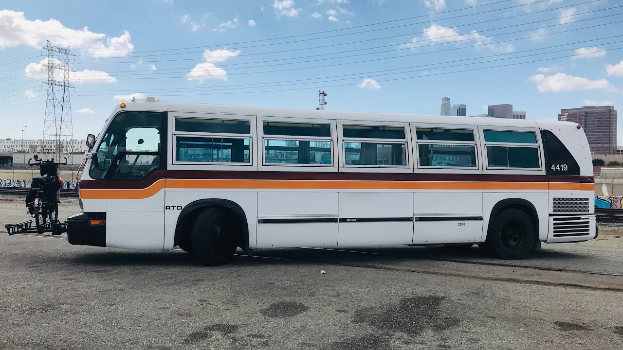 (Ex SCRTD/LACMTA) 1982 GMC RTS-04 (4419) Taking off (HD) - YouTube