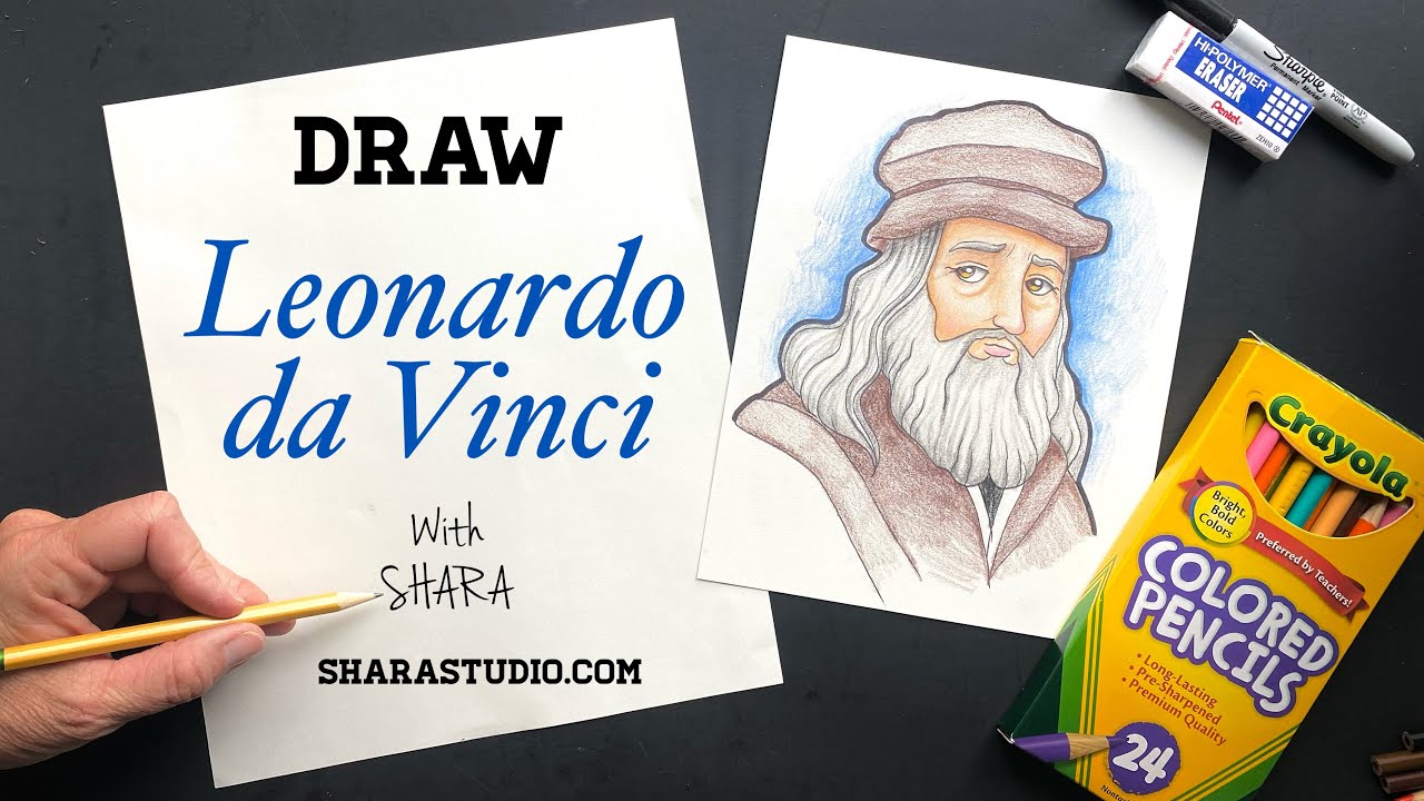 How to draw Leonardo da Vinci - YouTube