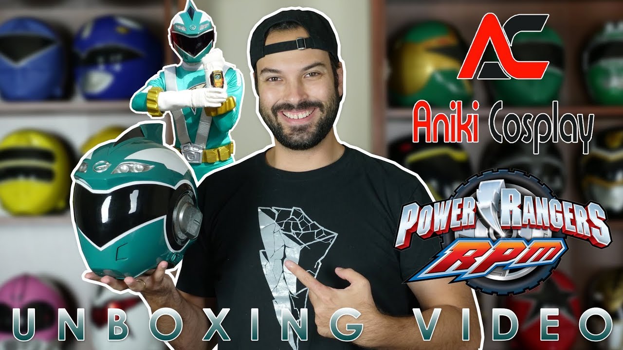 POWER RANGERS GREEN RPM HELMET ANIKI COSPLAY UNBOXING VIDEO - YouTube