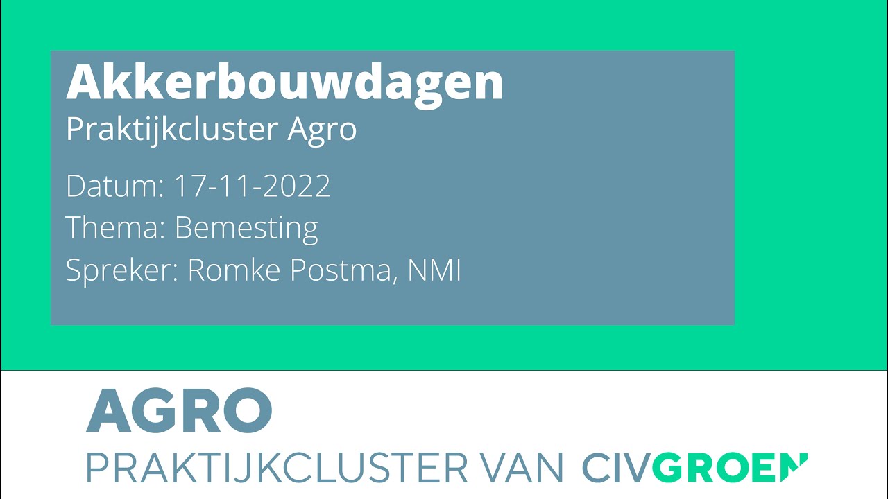 Bemesting - Akkerbouwdag 3 - 17 november 2022 - YouTube