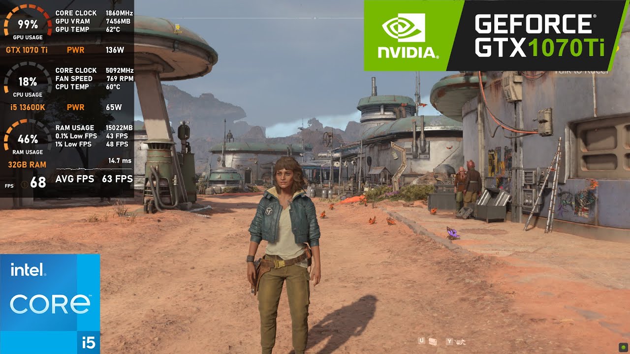 GTX 1070 Ti : Star Wars Outlaws - YouTube