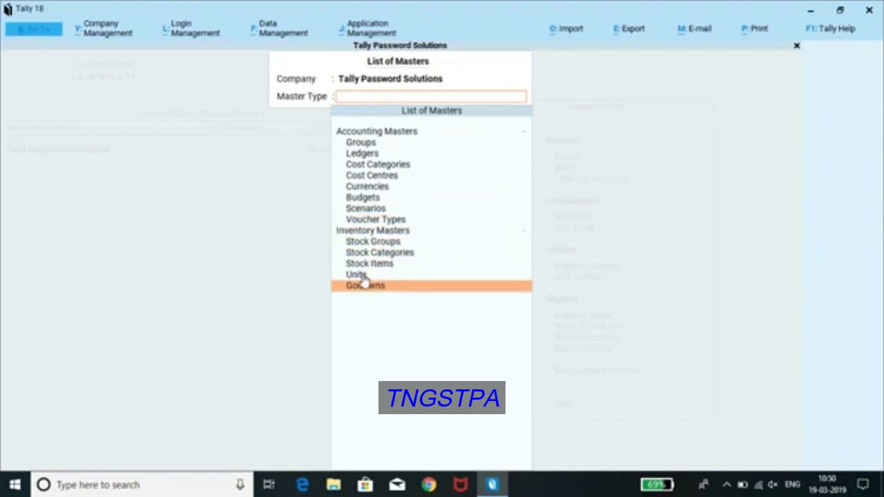 TNGSTPA Tally Prime or Tally 18 - YouTube