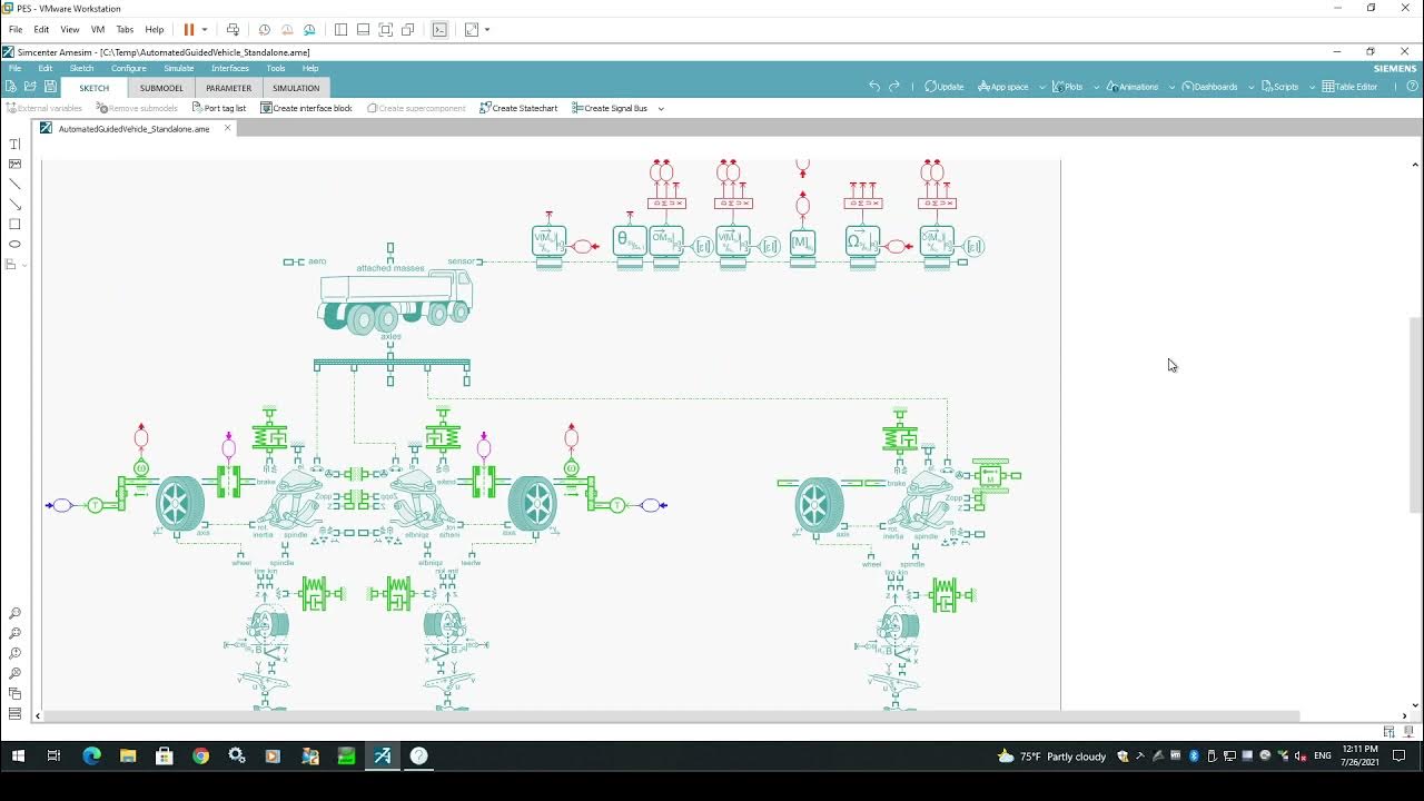 Simcenter Amesim 的 AGV 车辆系统模型 - YouTube