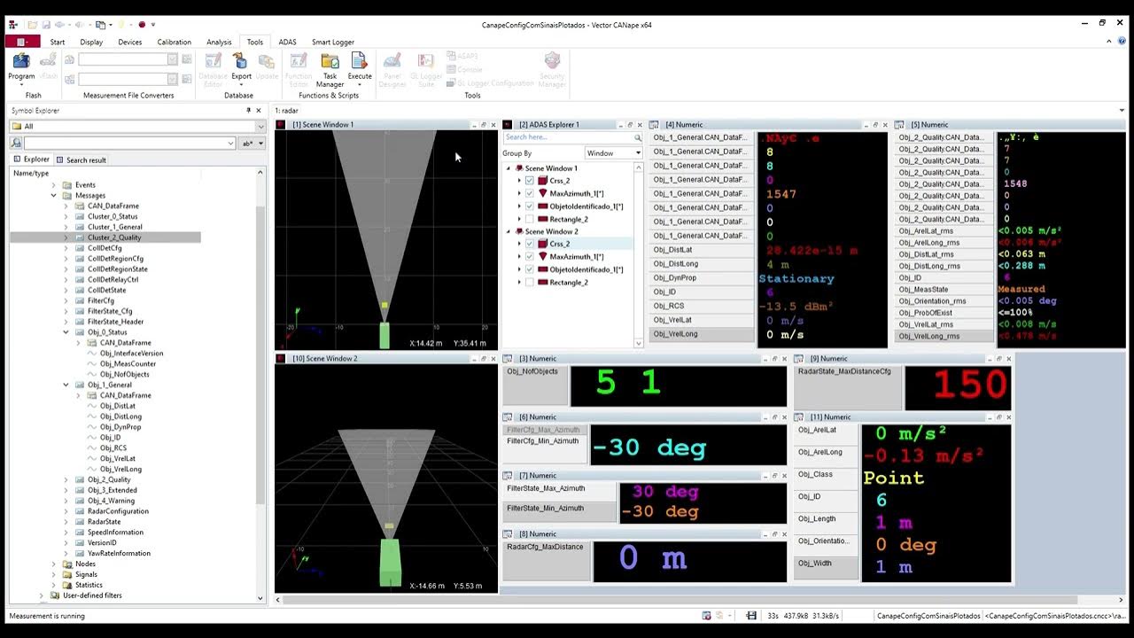 Object Detection and Tracking with Continental Radar and CANape Processing Software - YouTube