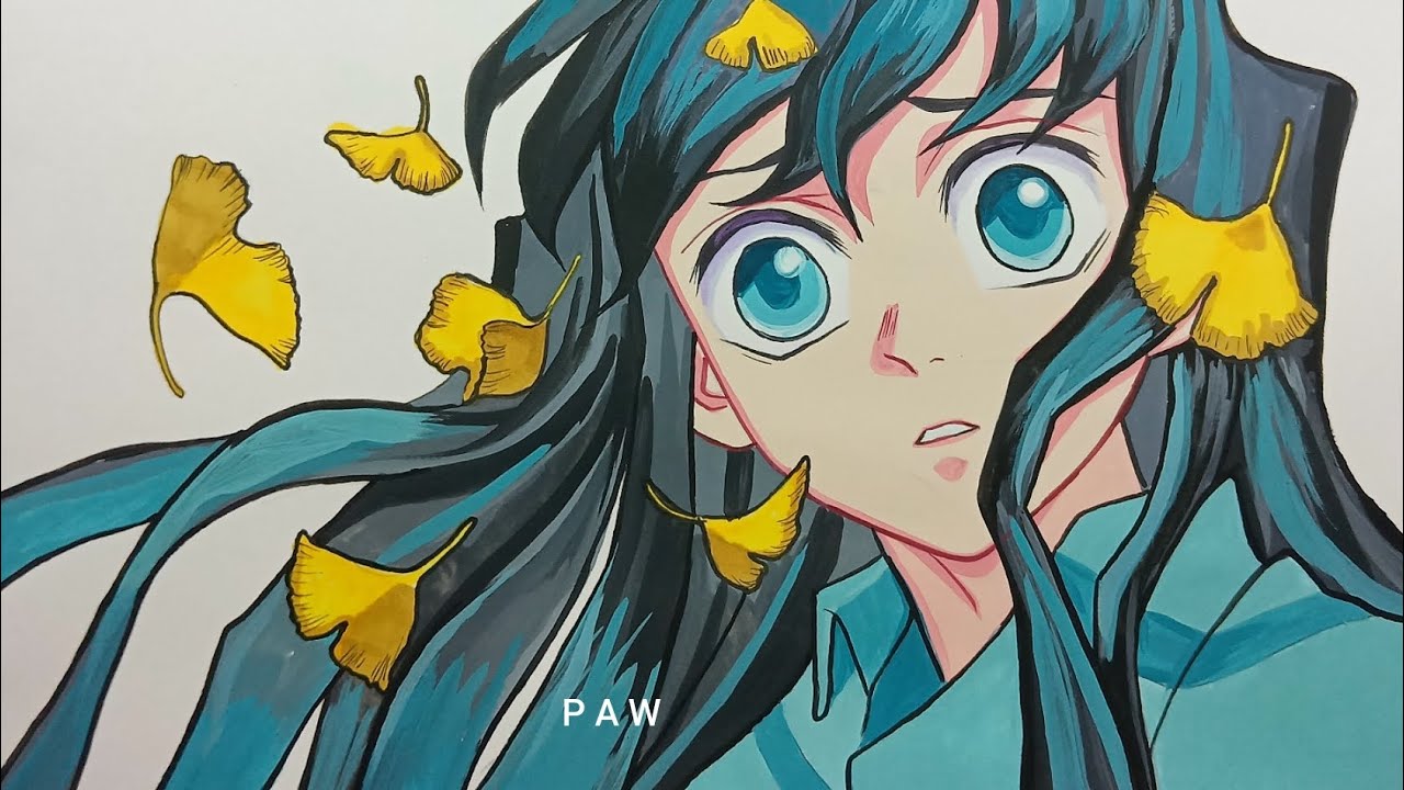 How to Draw Muichiro Tokito from Demon Slayer | Kimetsu no Yaiba | paw ...