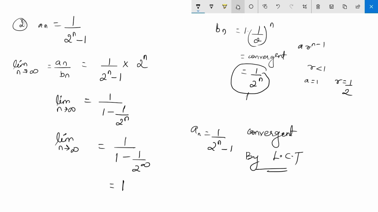 limit comparison test Explained with Example , Hindi - YouTube