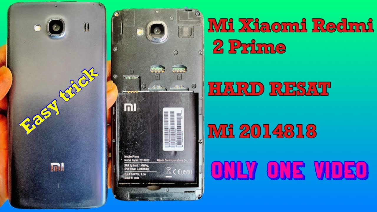 mi redmi 2 prime hard reset mi 2014818 - YouTube