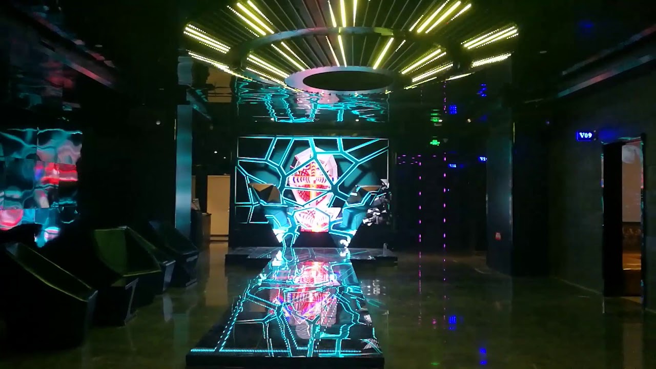 Led dance floor & DJ counter V show charming project - YouTube