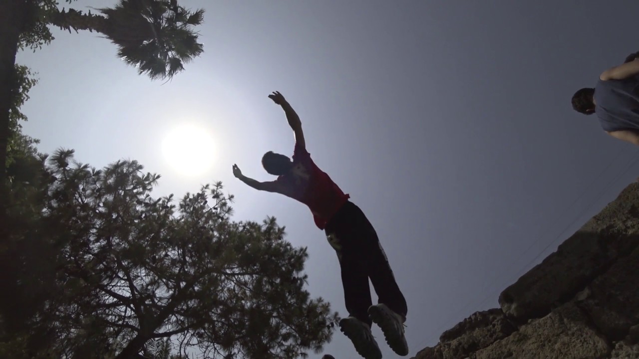 slow motion backflip layout - YouTube