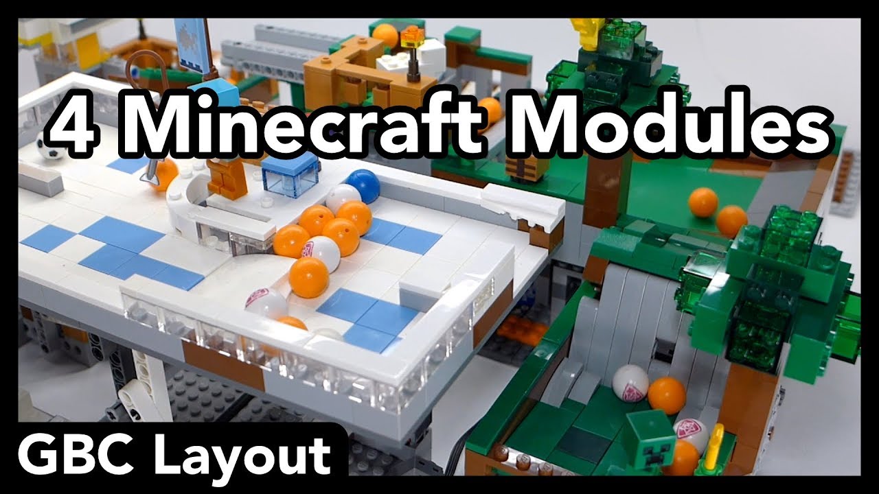 4 Lego Minecraft GBC Module Layout - YouTube