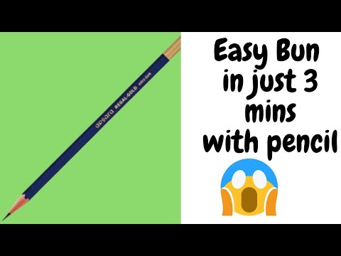 Easy and beautiful bun in just 3 mins,Simple bun with pencil,bun ...