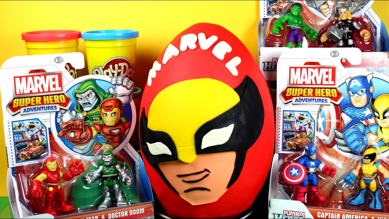 Big Surprise Egg Marvel Wolverine Super Heroes - YouTube