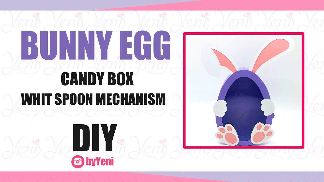 Bunny candy box with Spoon Mechanism - ByYeni - YouTube