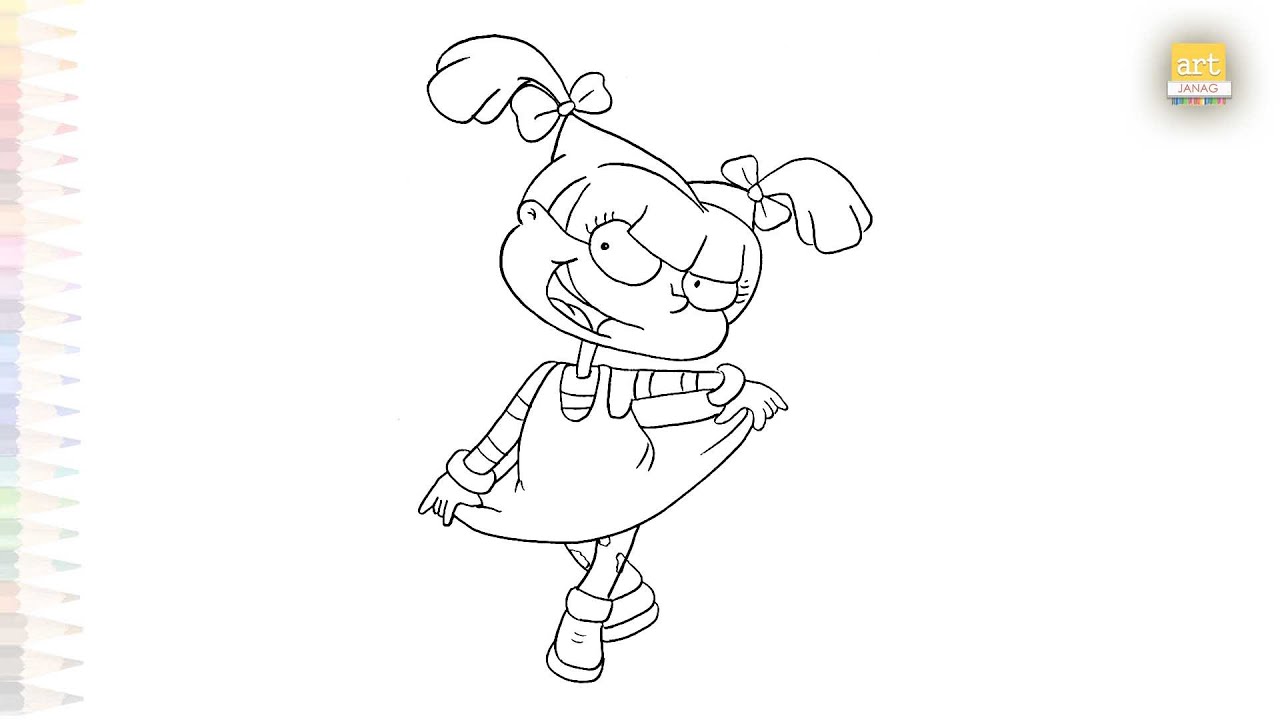 Angelica Pickles drawings easy | Rugrats sketches | How to draw ...