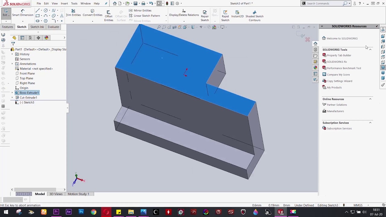 PENGENALAN DASAR SOLIDWORKS UNTUK PEMULA PART 4 | 3D - YouTube
