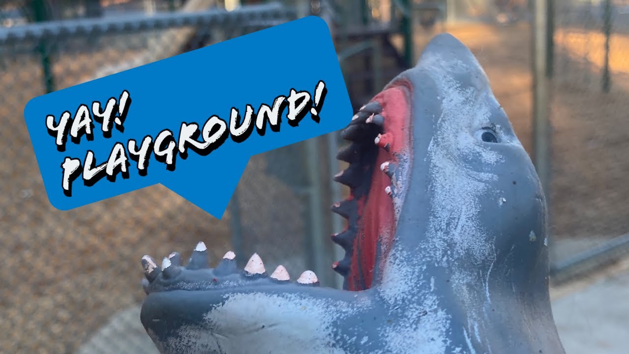 Shark puppet boi goes to the playground! - YouTube