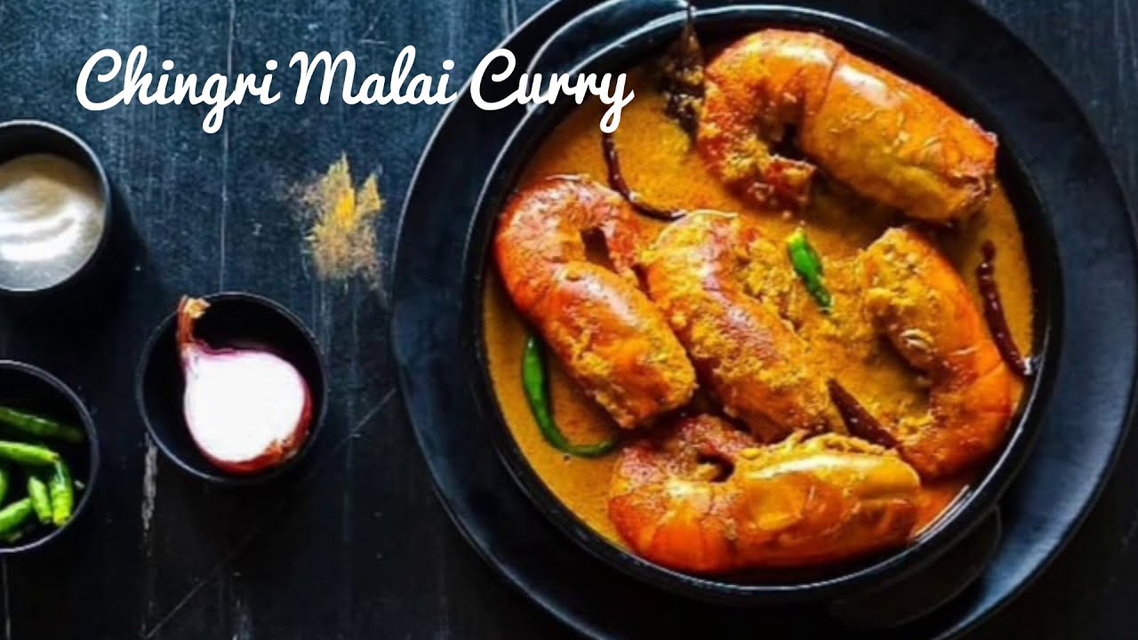 chingri Malai Curry || prawn cooked in coconut Milk || chingudi Malai ...