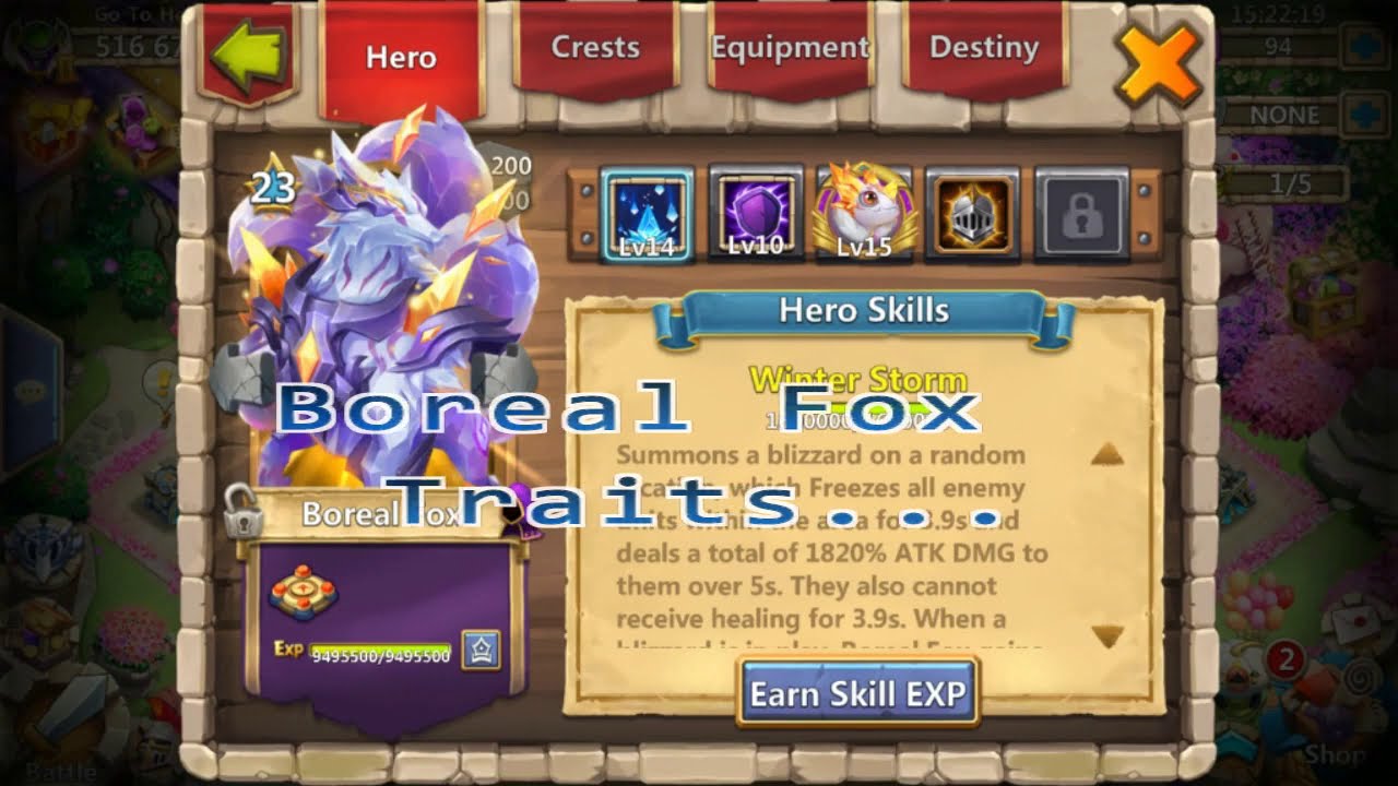 Castle Clash Boreal Fox Traits... - YouTube