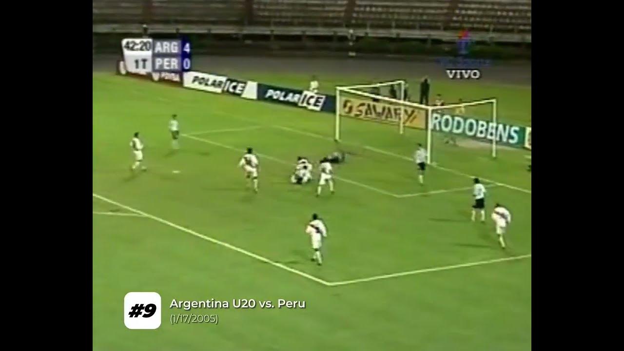 Day #9 | Messi 9th goal | Argentina U20 vs Peru (1/17/2005) - YouTube