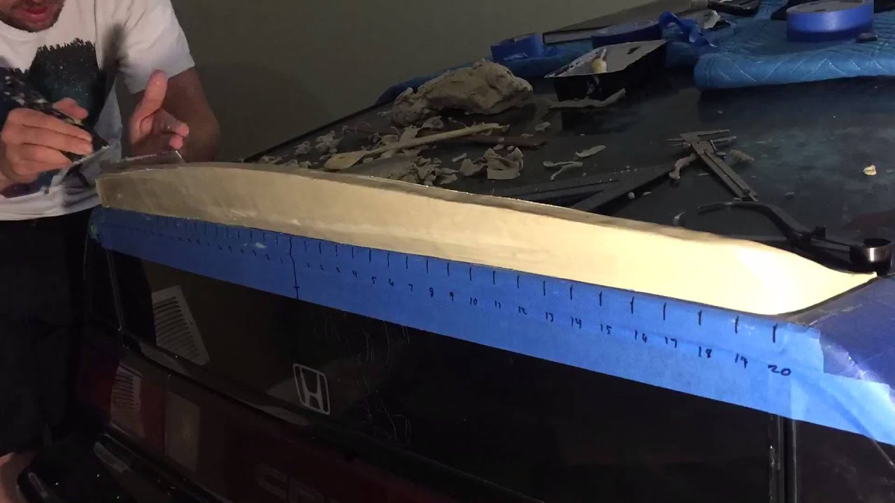 Aero works spoiler diy crx lip - YouTube