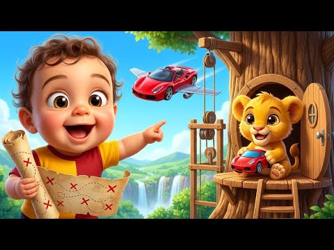 Kayıp Yavru Aslan Nerede? 🦁🦅 Akıllı Bıdık ve Süper Lino ile Kurtarma Macerası! 🚗✨ Eğitici Çizgi Film