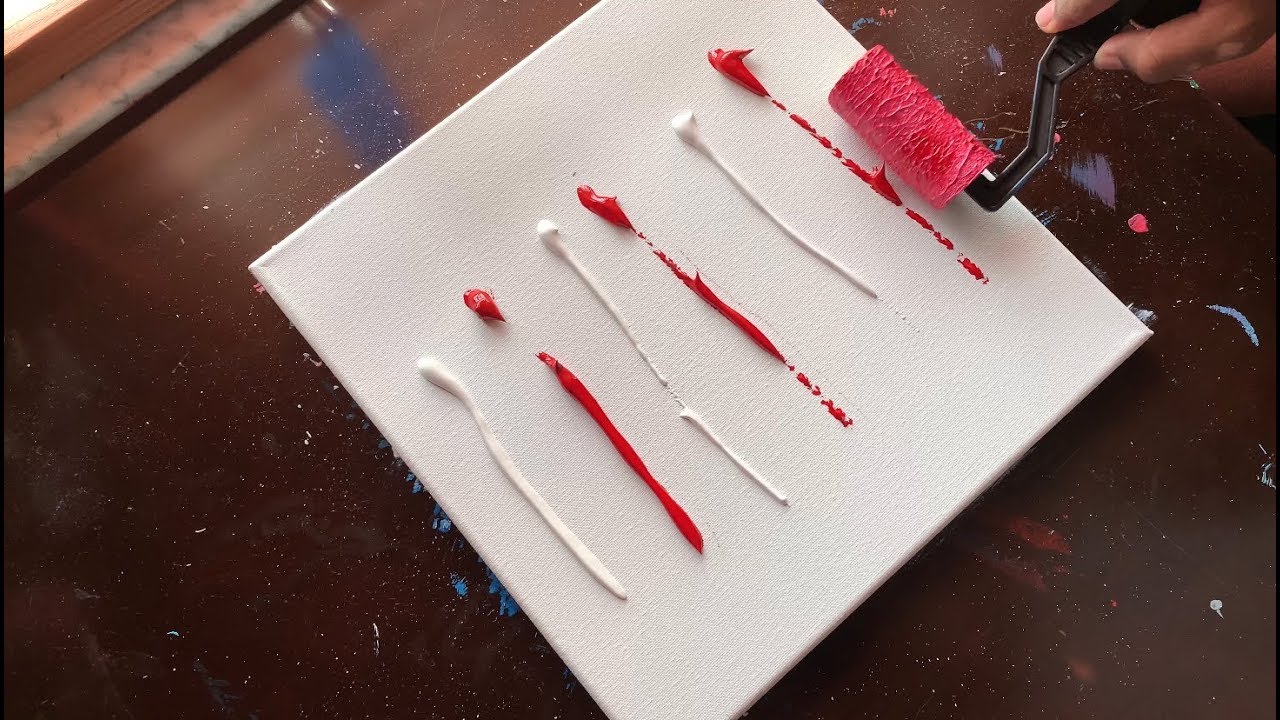 Simple Landscape| Abstract Painting Demonstration | Roller Art | Art ...