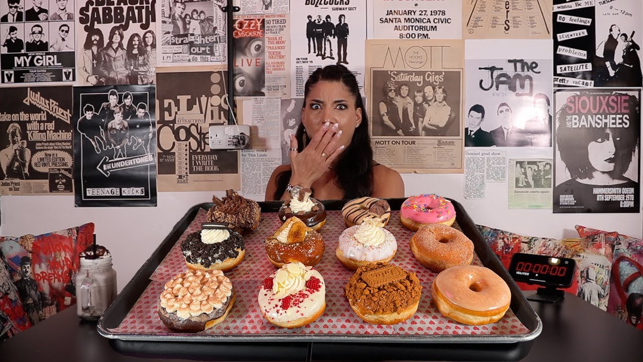 "IF YOU EAT THAT, I'LL BE IMPRESSED" DIRTY DOZEN FULLY LOADED DONUT ...