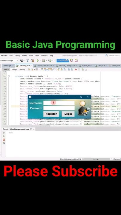 Cashiering System Java Programming#databaseconnection #mysql #coding #java #programming # ...