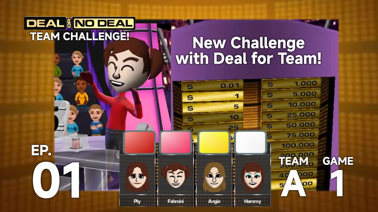 Deal or No Deal Wii Team Challenge Ep 01 Mii's-1 Team Red-A,Pink-A ...
