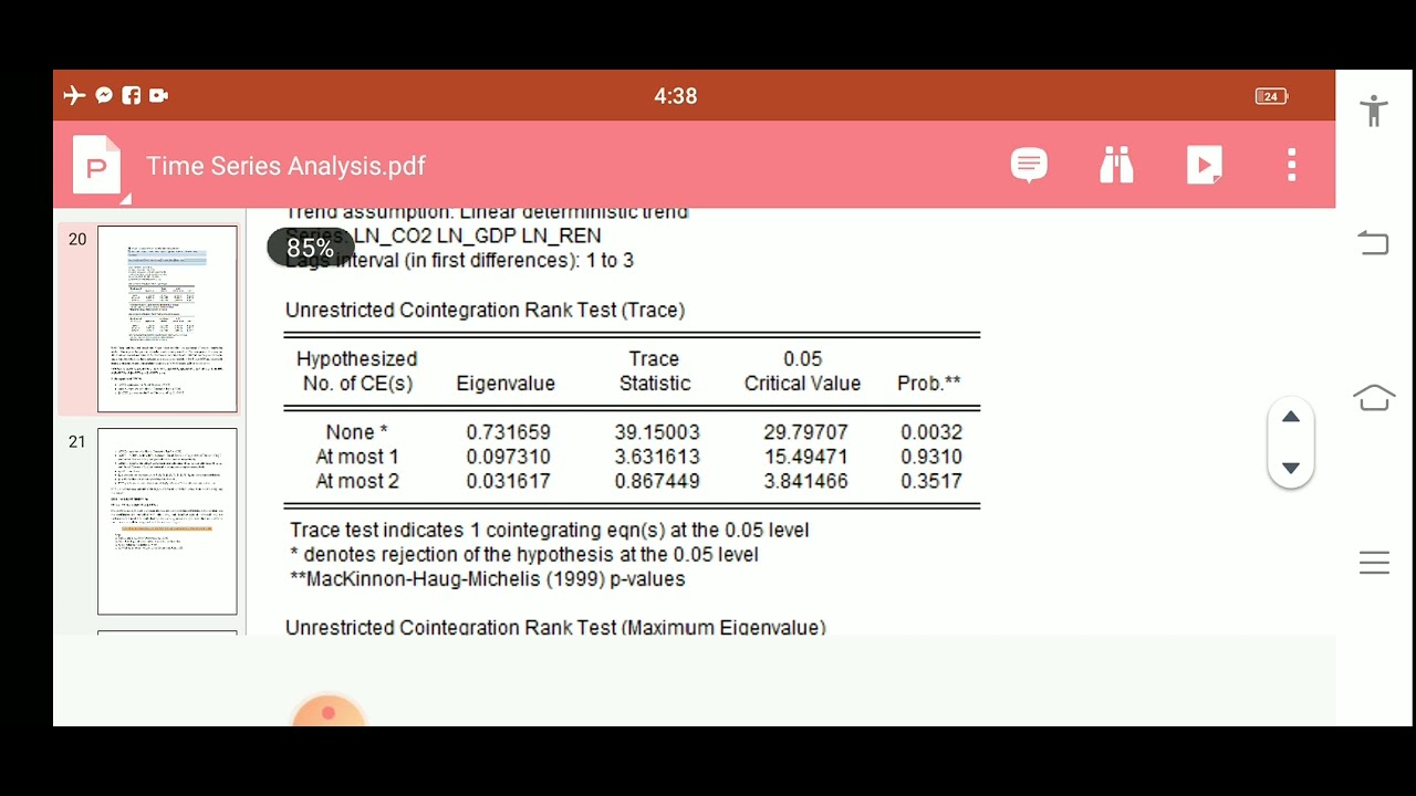 eviews: cointegration analysis in eviews, eco499 :step 5, Johansen ...
