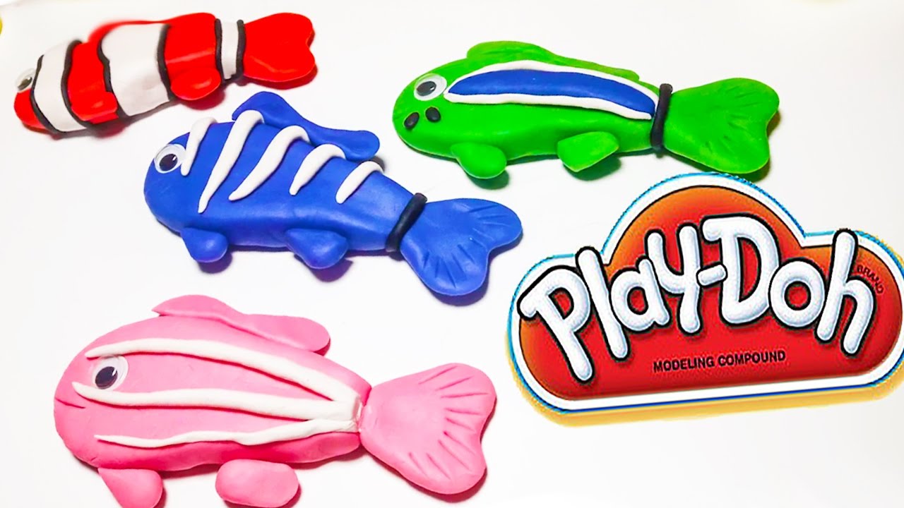 Learn Colors with Play Doh Animal Beautiful Fish Finding Nemo Molds ...