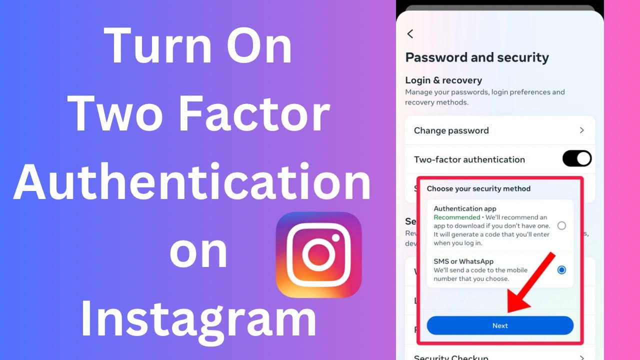 How to Turn on Two Factor Authentication on Instagram App 2024 - YouTube