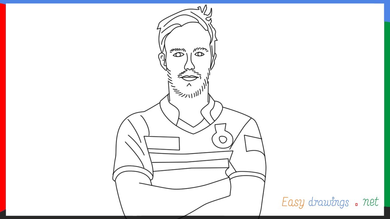 How to draw AB de Villiers easy step by step for beginners - YouTube
