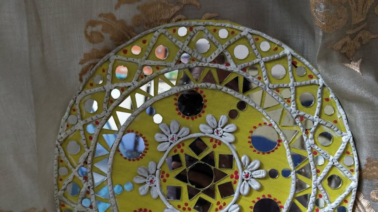 Super Easy 🤩 DIY hack Mirror Art 🎭 from Cardboard @YouTubeCreatorsIndia ...