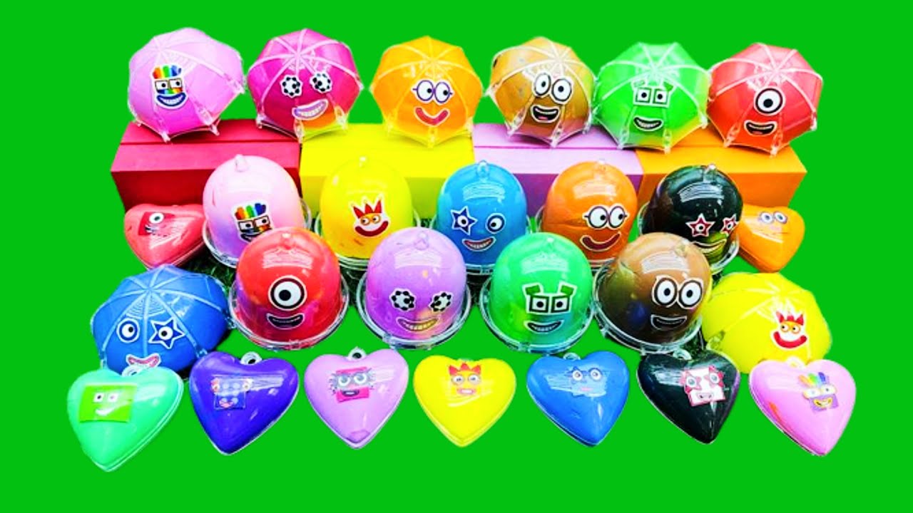 Numberblocks - Finding Hidden CLAY Color Heart Shape | SLIME ASRM ...