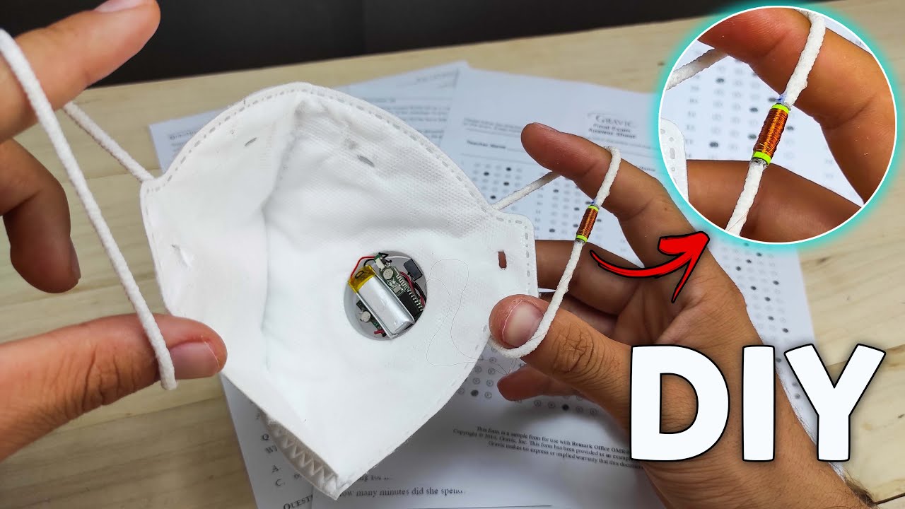 How to make wireless face mask for Cheat - Make exam cheating gadget ...