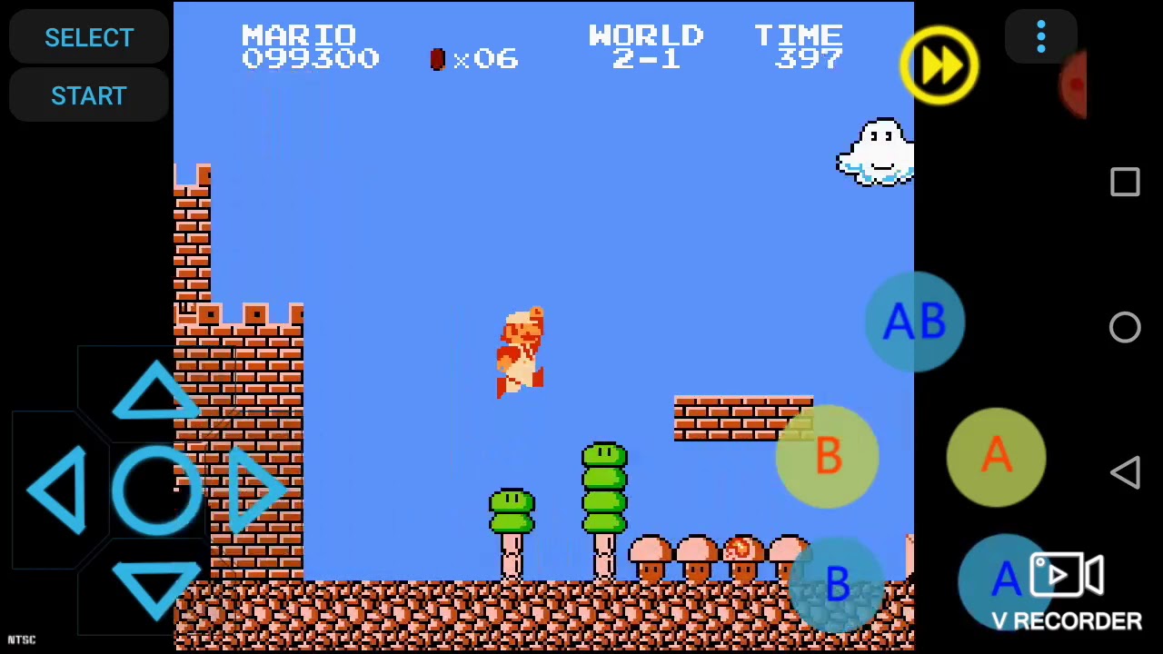 Super Mario Bros (NES FC EMULATOR on Android) - WORLD 2 - Mario ...
