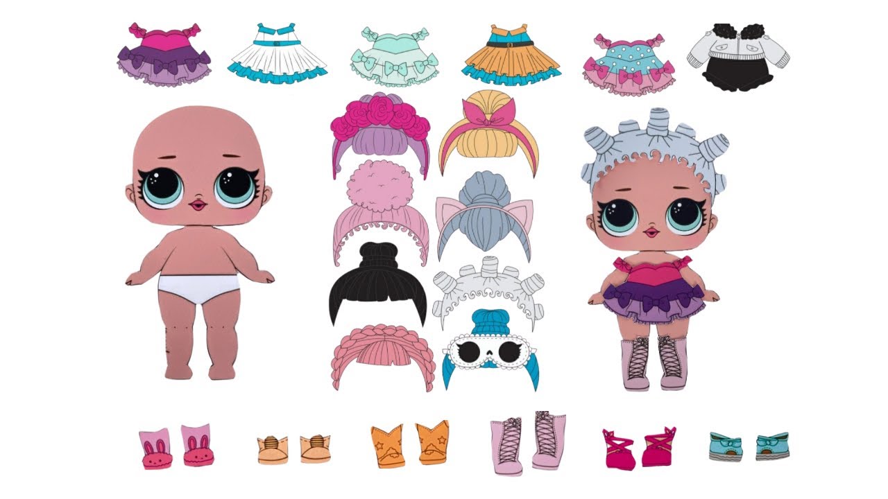 Lol Surprise Paper Dolls - Let's pick a stylish outfit for the doll ...