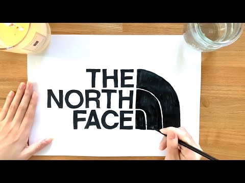 How to paint THE NORTH FACE logo