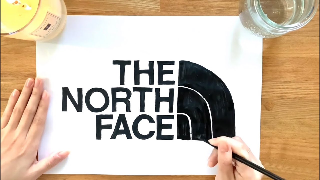 How to paint THE NORTH FACE logo - YouTube